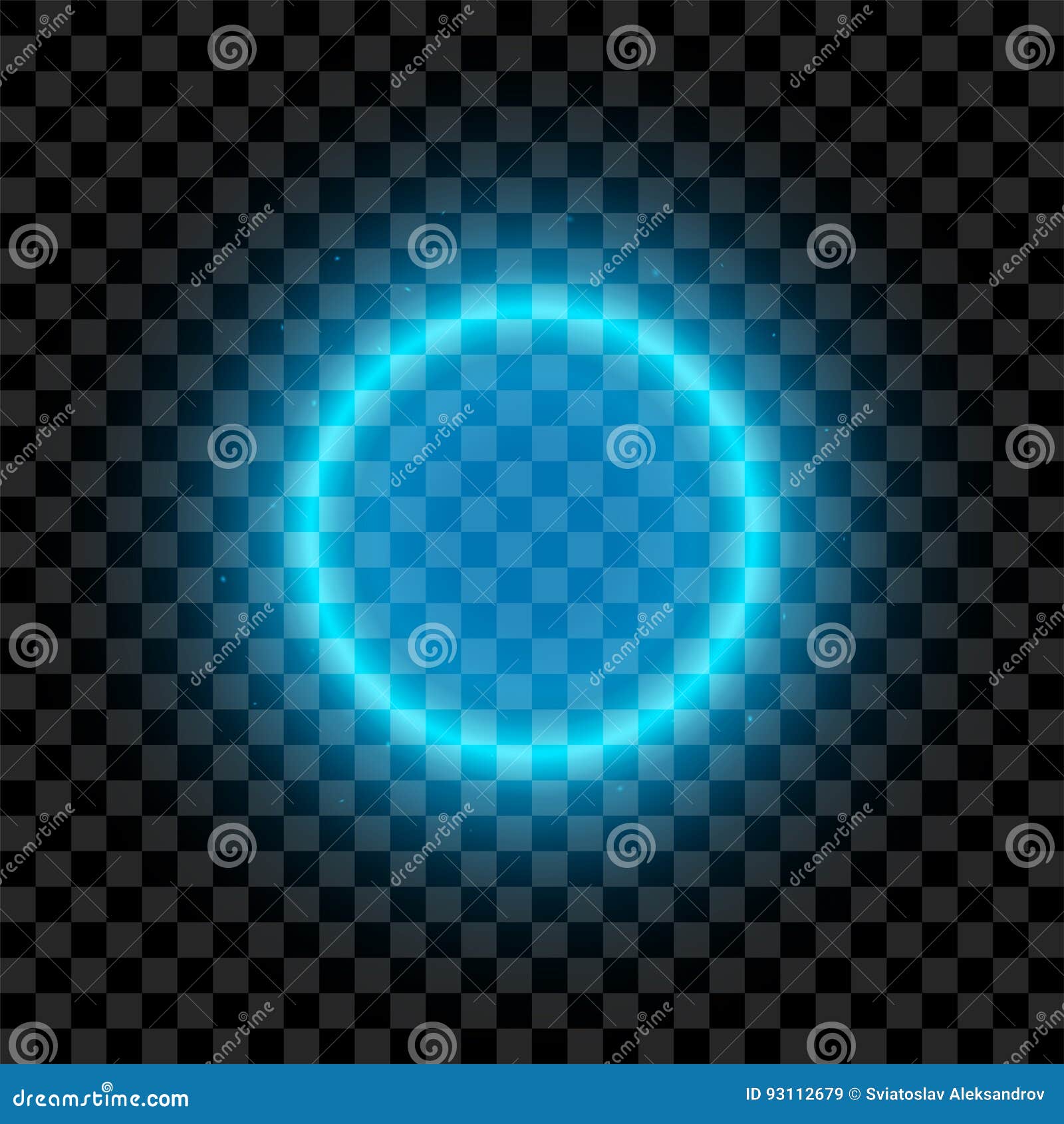 Blue Illuminated Vector Circle Stock Vector - Illustration of shine ...