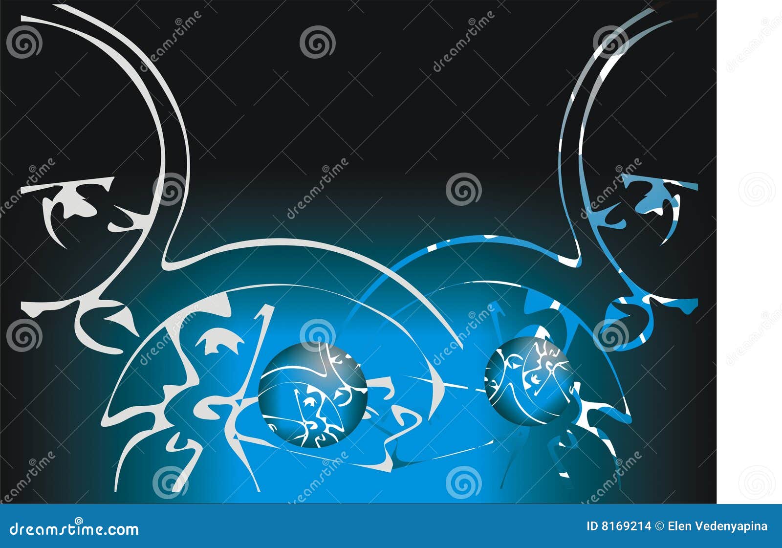 Blue Illustrated Background Royalty-Free Stock Image | CartoonDealer ...