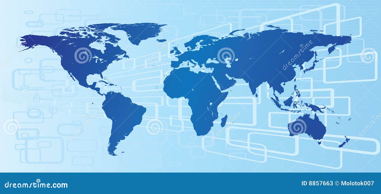 Blue Illustrated World Map Stock Illustrations – 892 Blue Illustrated ...