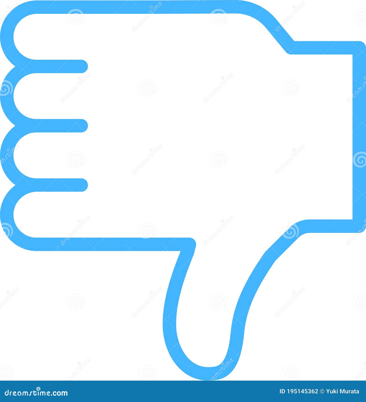 Blue Illustration of a Hand Sign Stock Vector - Illustration of search ...