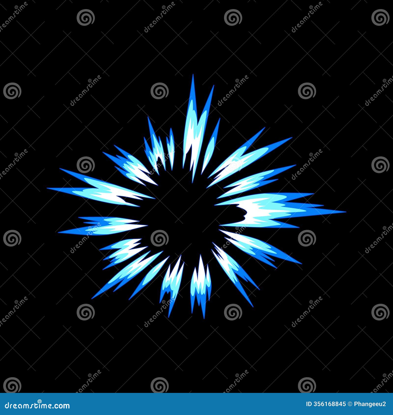 Blue Impact Cartoon Action Effect Stock Vector - Illustration of ...