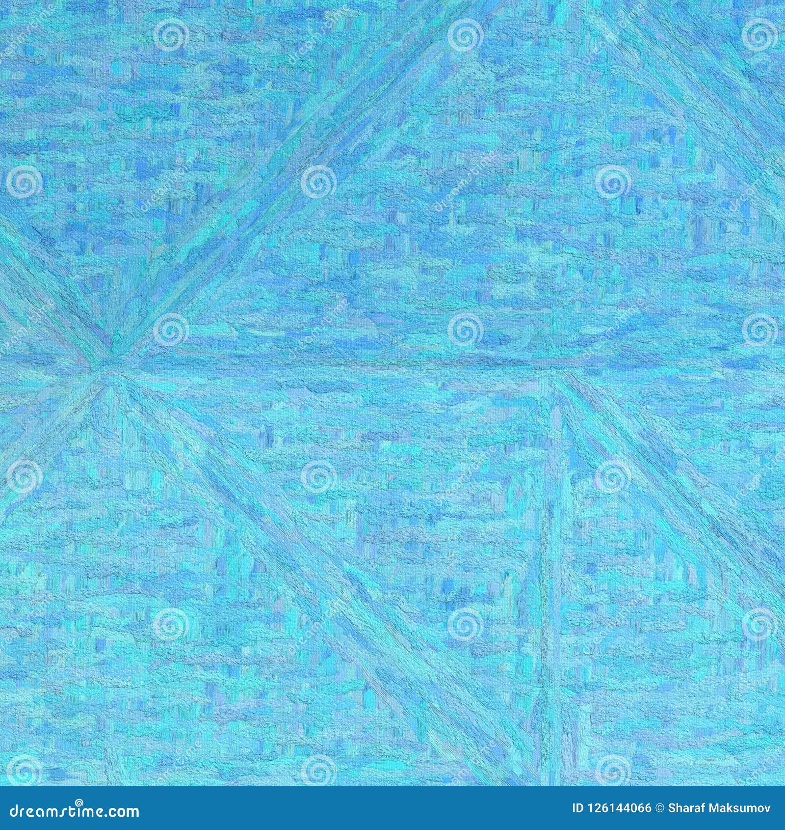 Blue Impressionism Impasto in Square Shape Background Illustration ...