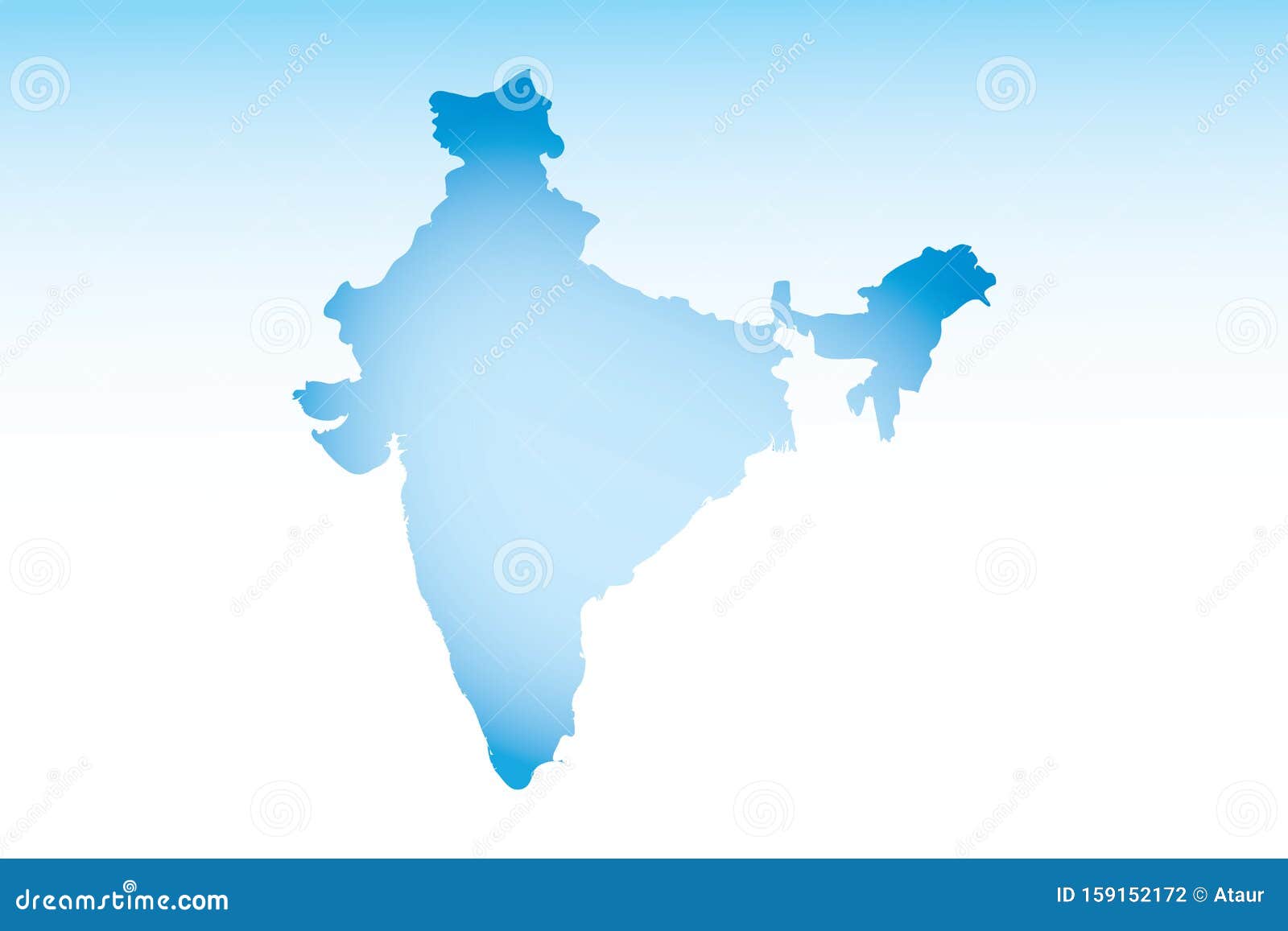 Blue India Map Icon Isolated On White Background. Logo Design Template ...