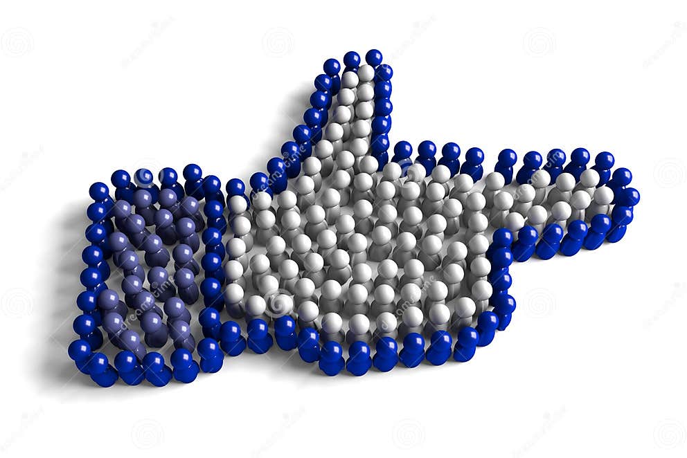 Blue Indicate Symbol Made by People Stock Illustration - Illustration ...