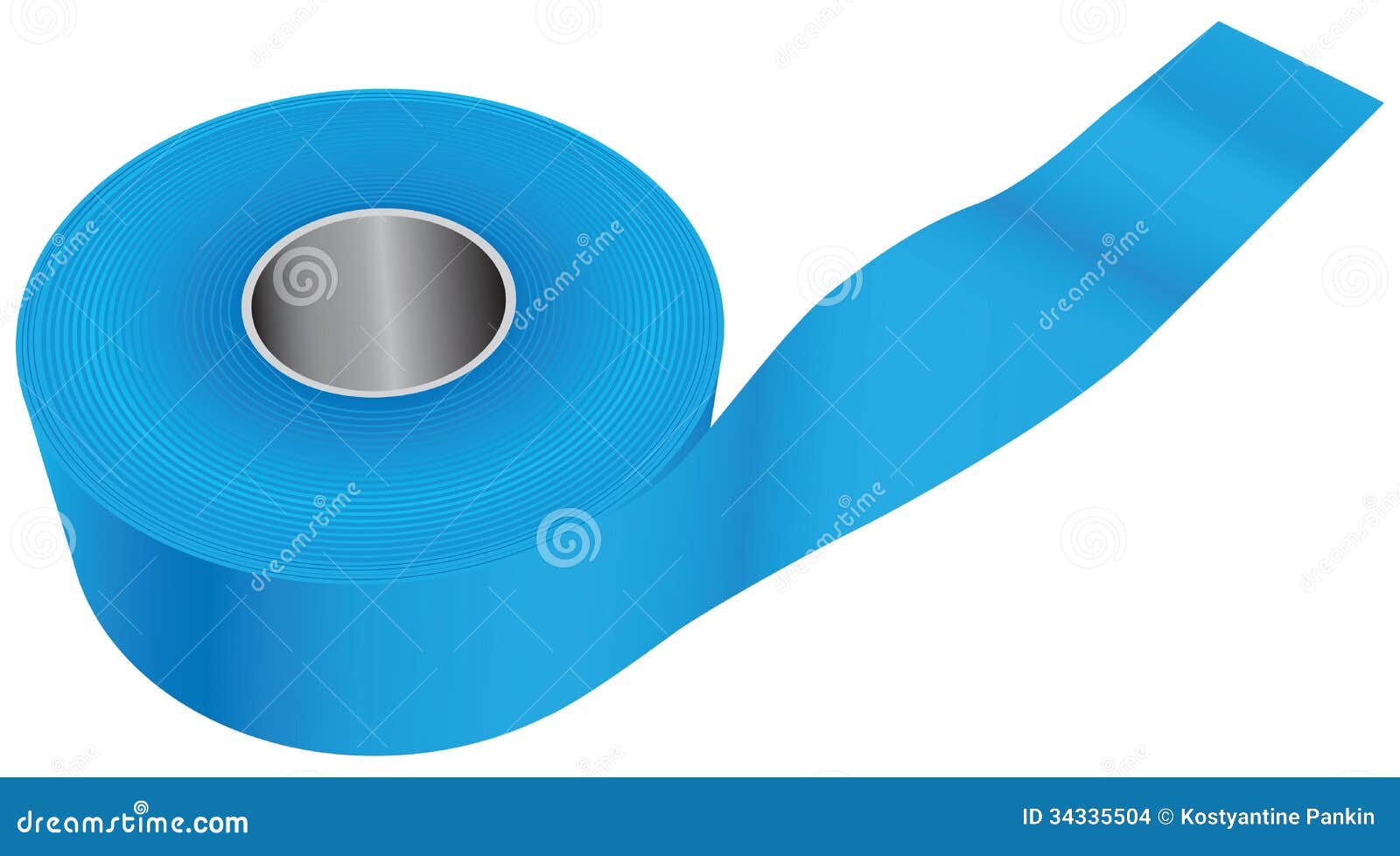 Blue industrial tape stock vector. Illustration of sellotape - 34335504