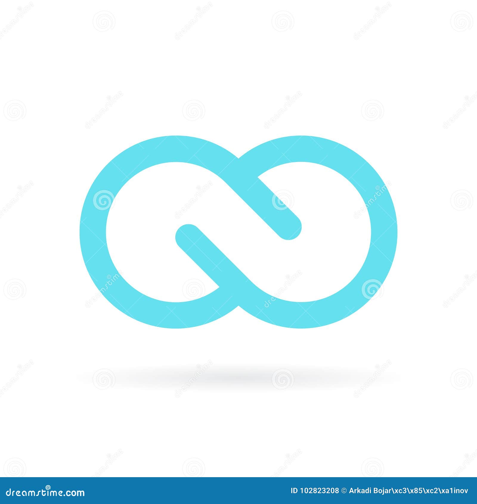 Blue Infinite Vector Symbol Stock Vector - Illustration of infiniting ...
