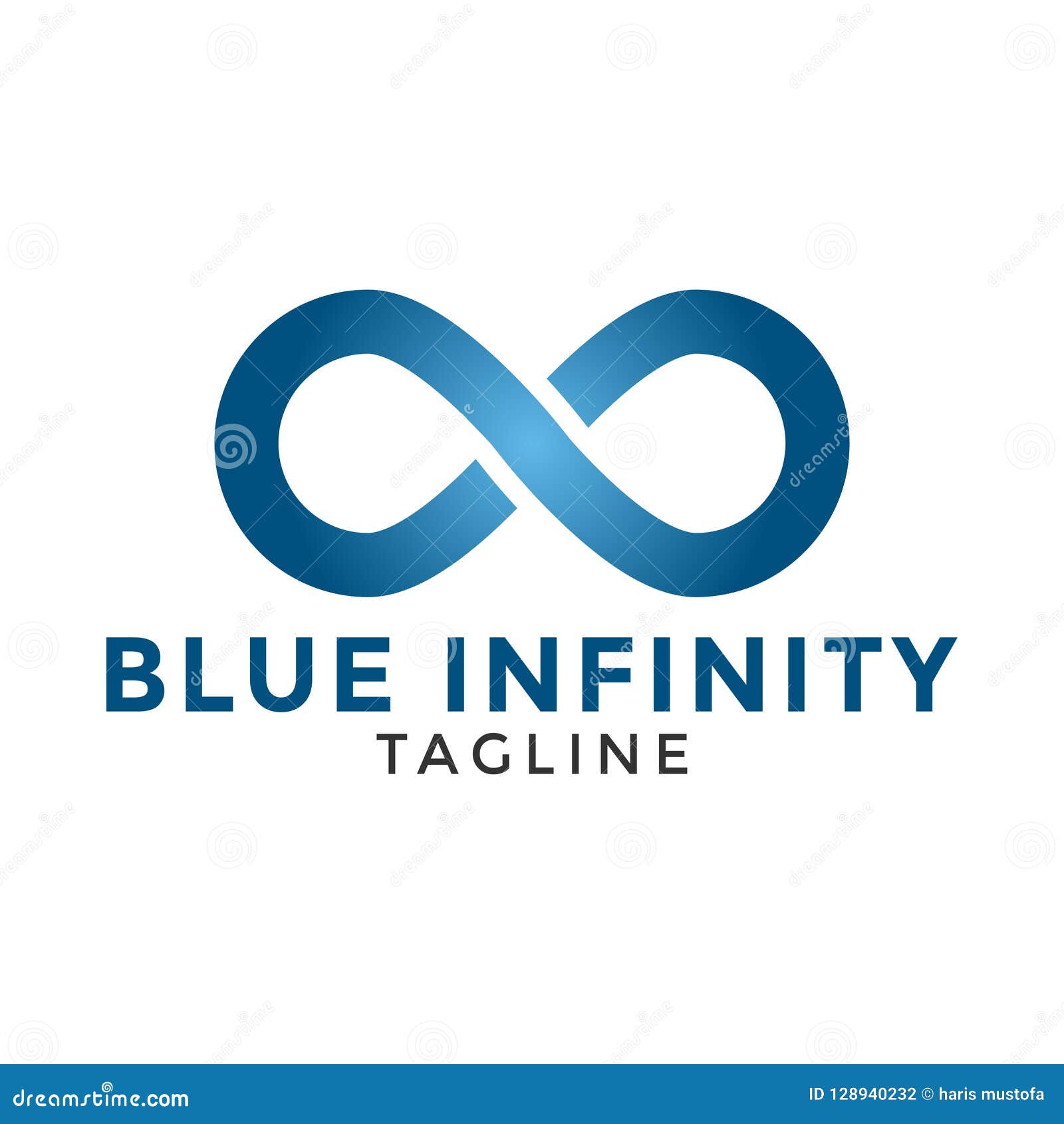 Blue Infinity Logo Icon Design Template Vector Illustration Stock ...
