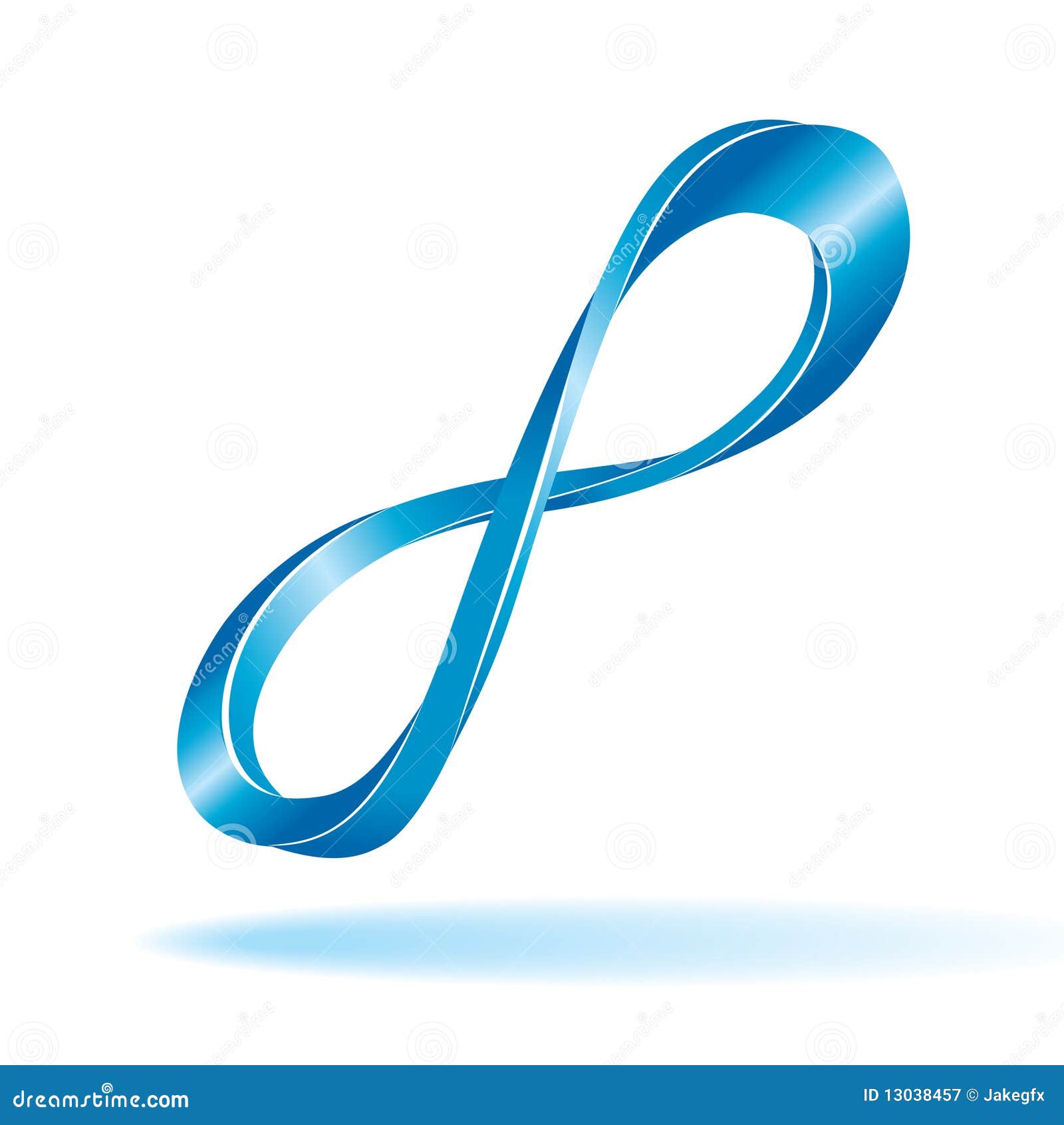 Blue infinity sign stock vector. Illustration of abstract - 13038457
