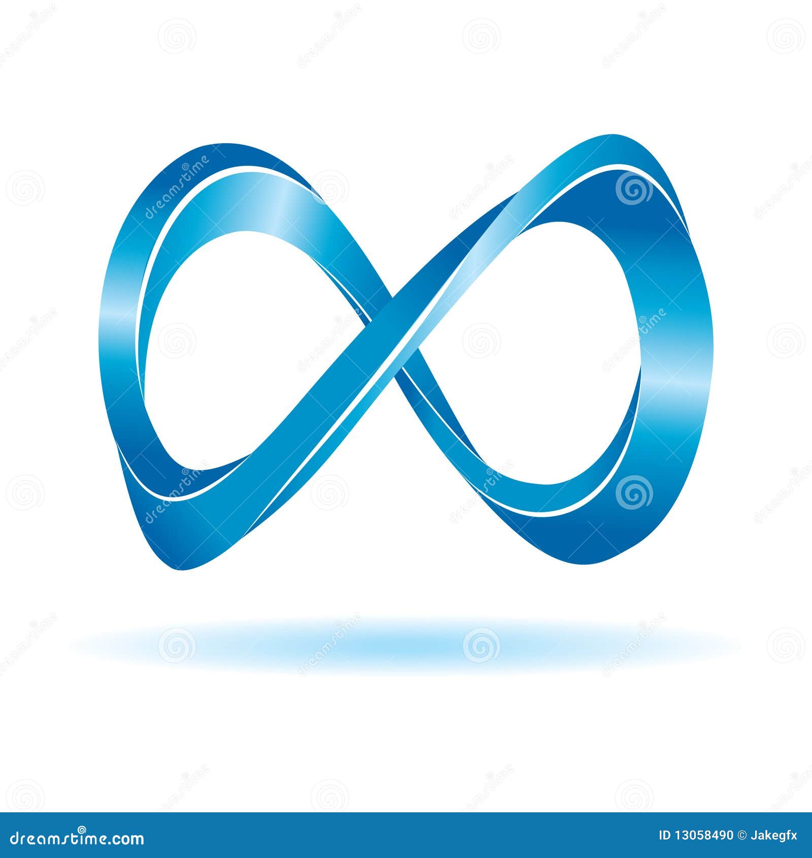 Blue infinity sign stock vector. Illustration of design - 13058490