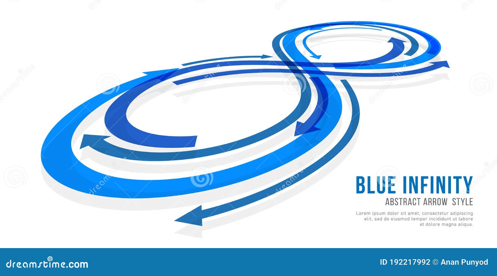 Blue Infinity Sign with Abstract Arrow Style Vector Design Stock Vector ...