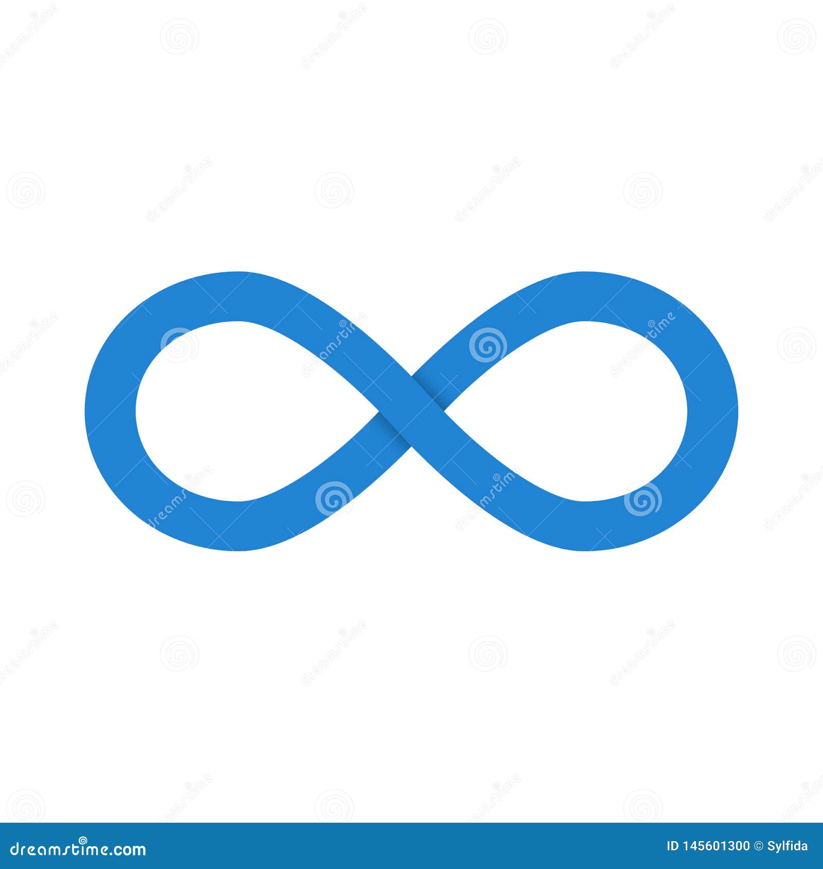 Blue Infinity Symbol with Shadow. Vector Illustration Stock ...