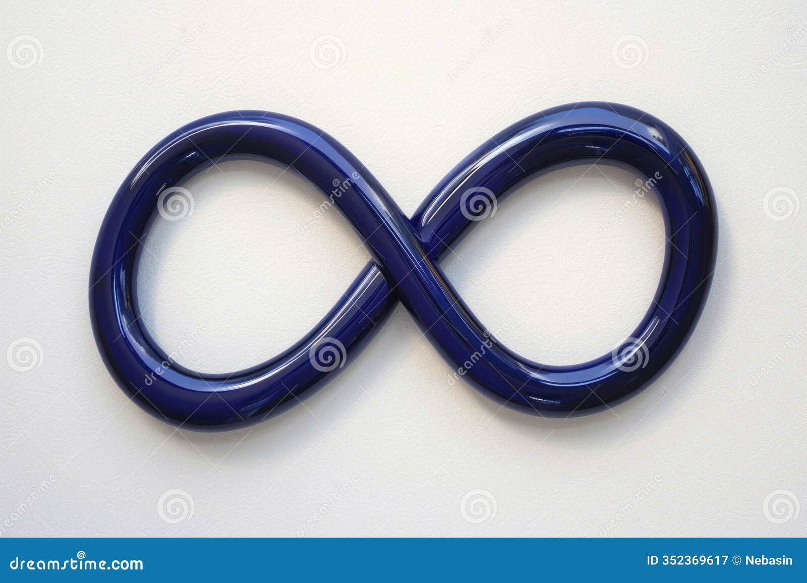 Blue Infinity Symbol on White Background Representing Eternity and ...