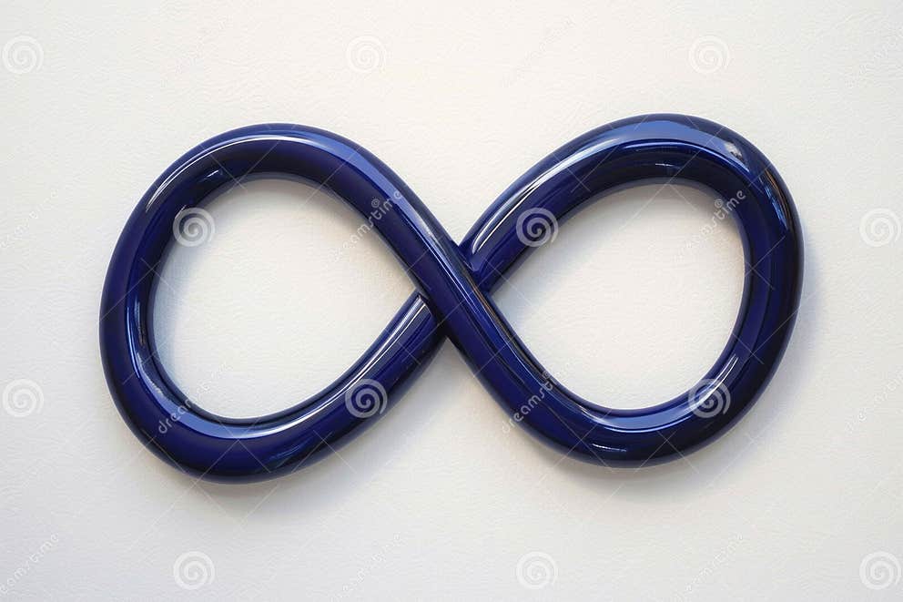 Blue Infinity Symbol on White Background Representing Eternity and ...