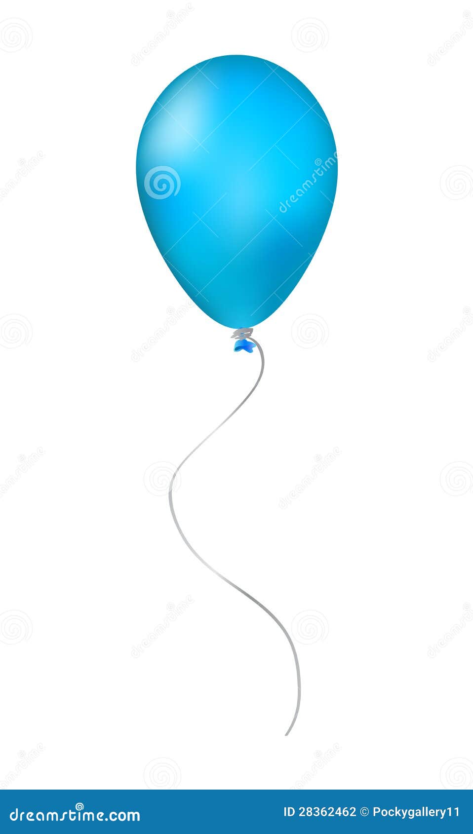 Blue inflatable balloon stock vector. Illustration of entertainment ...