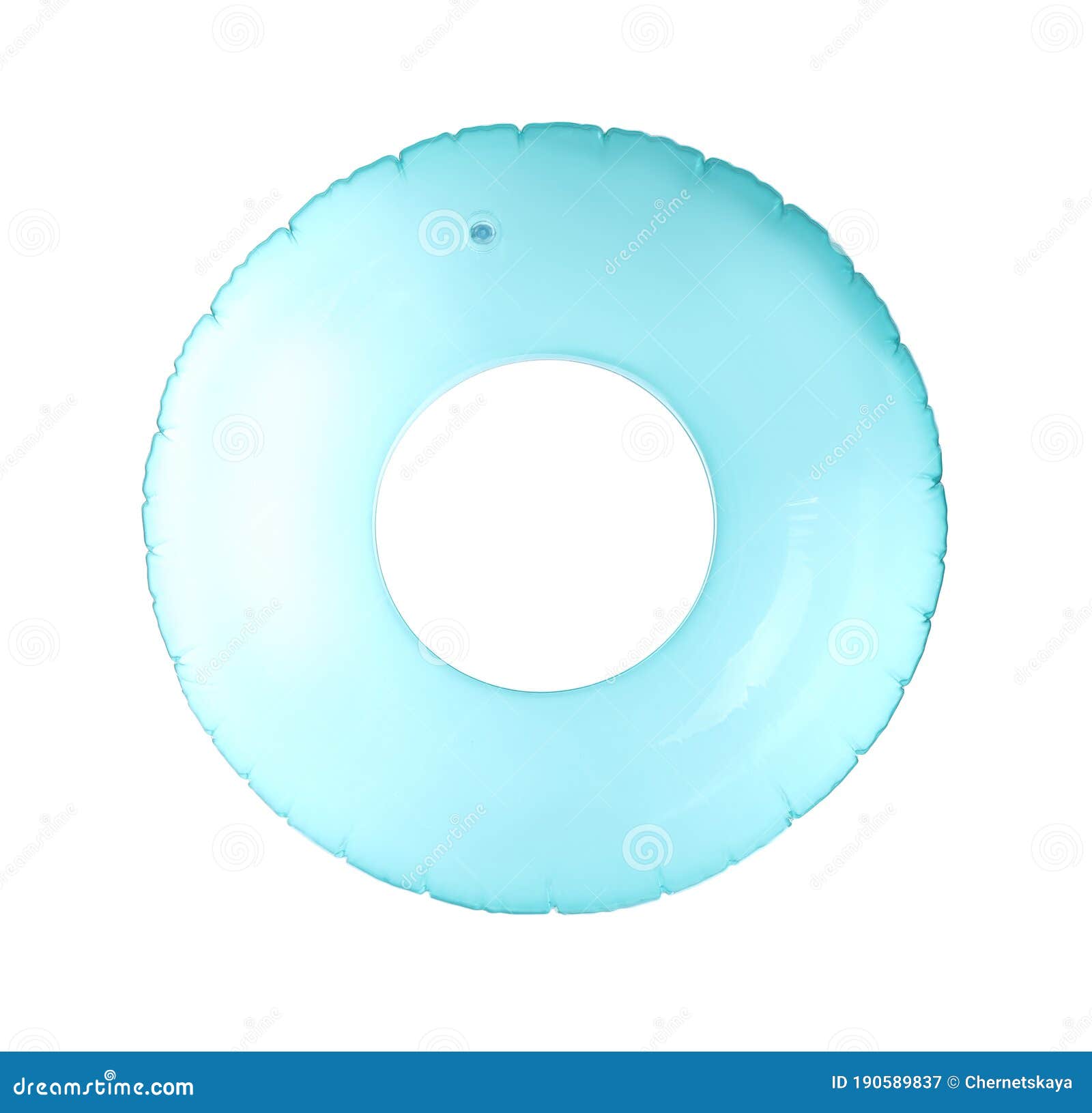 Blue Inflatable Ring Isolated. Beach Accessory Stock Image - Image of ...