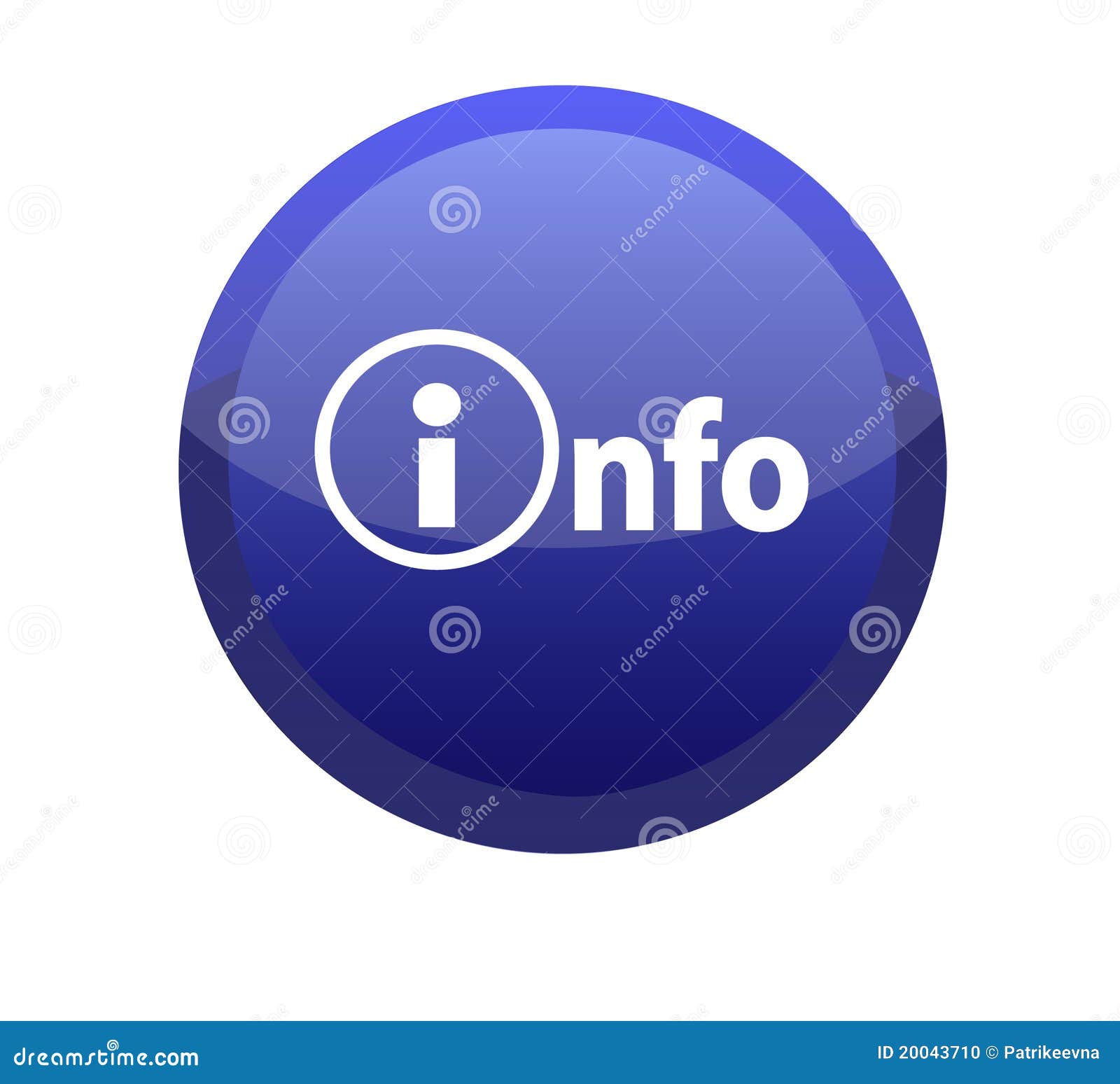Blue info button stock vector. Illustration of round - 20043710