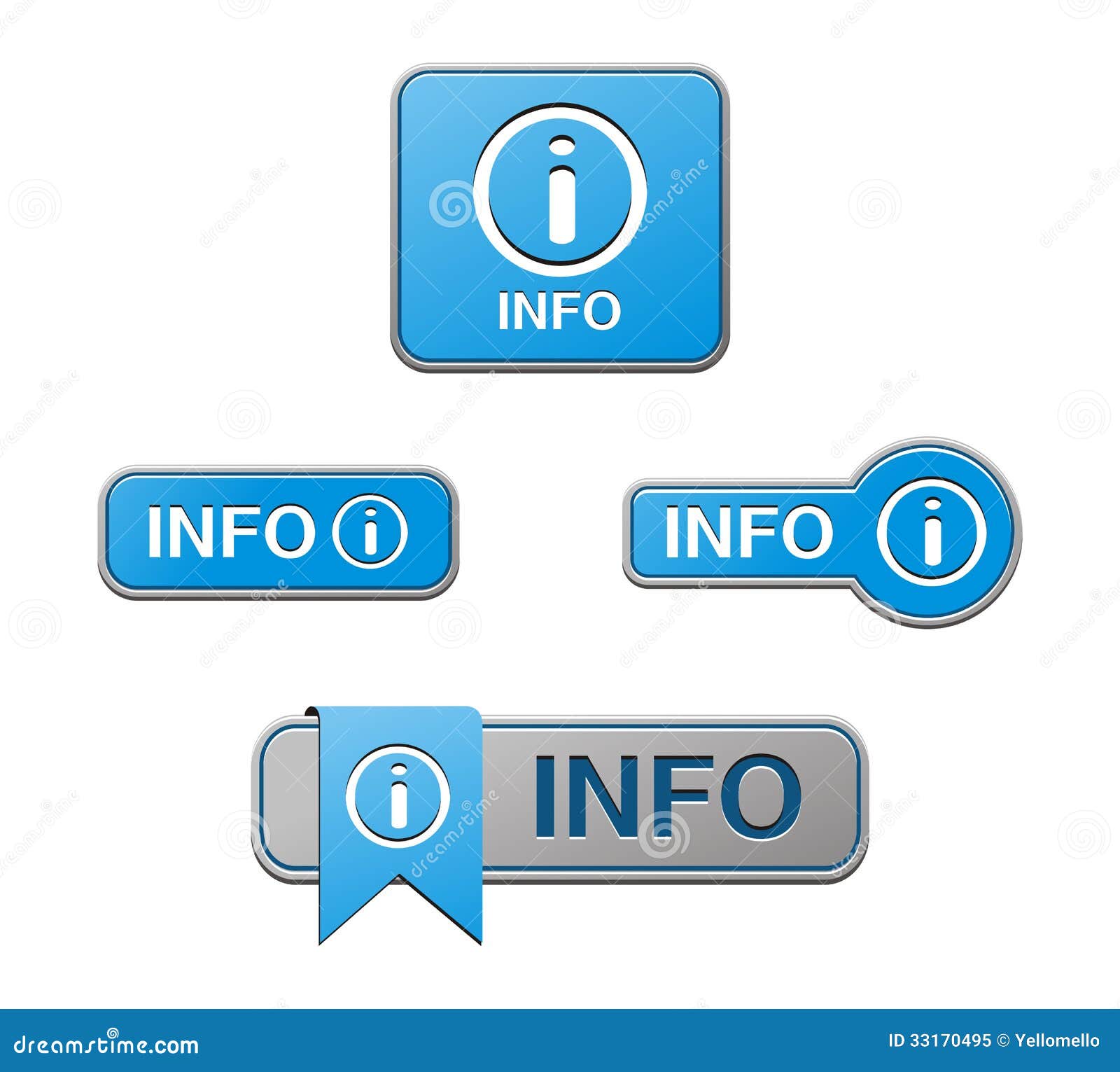 Blue info buttons stock illustration. Illustration of info - 33170495