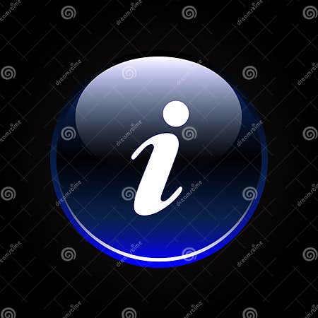 Blue Information Button Sign Stock Vector - Illustration of interface ...