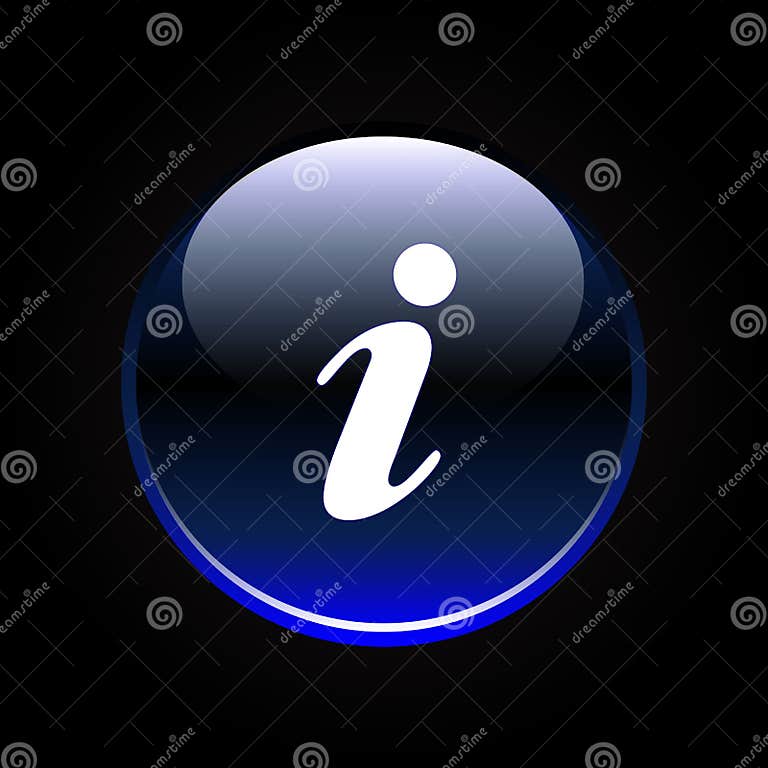 Blue Information Button Sign Stock Vector - Illustration of interface ...