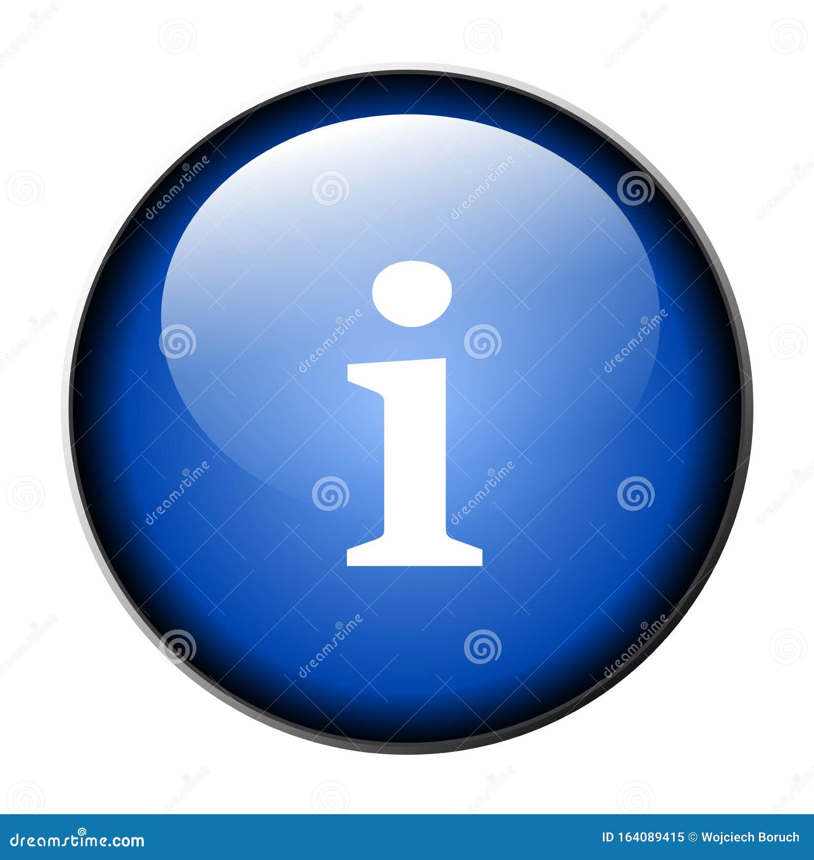 Blue information button stock image. Image of blue, lowercase - 164089415