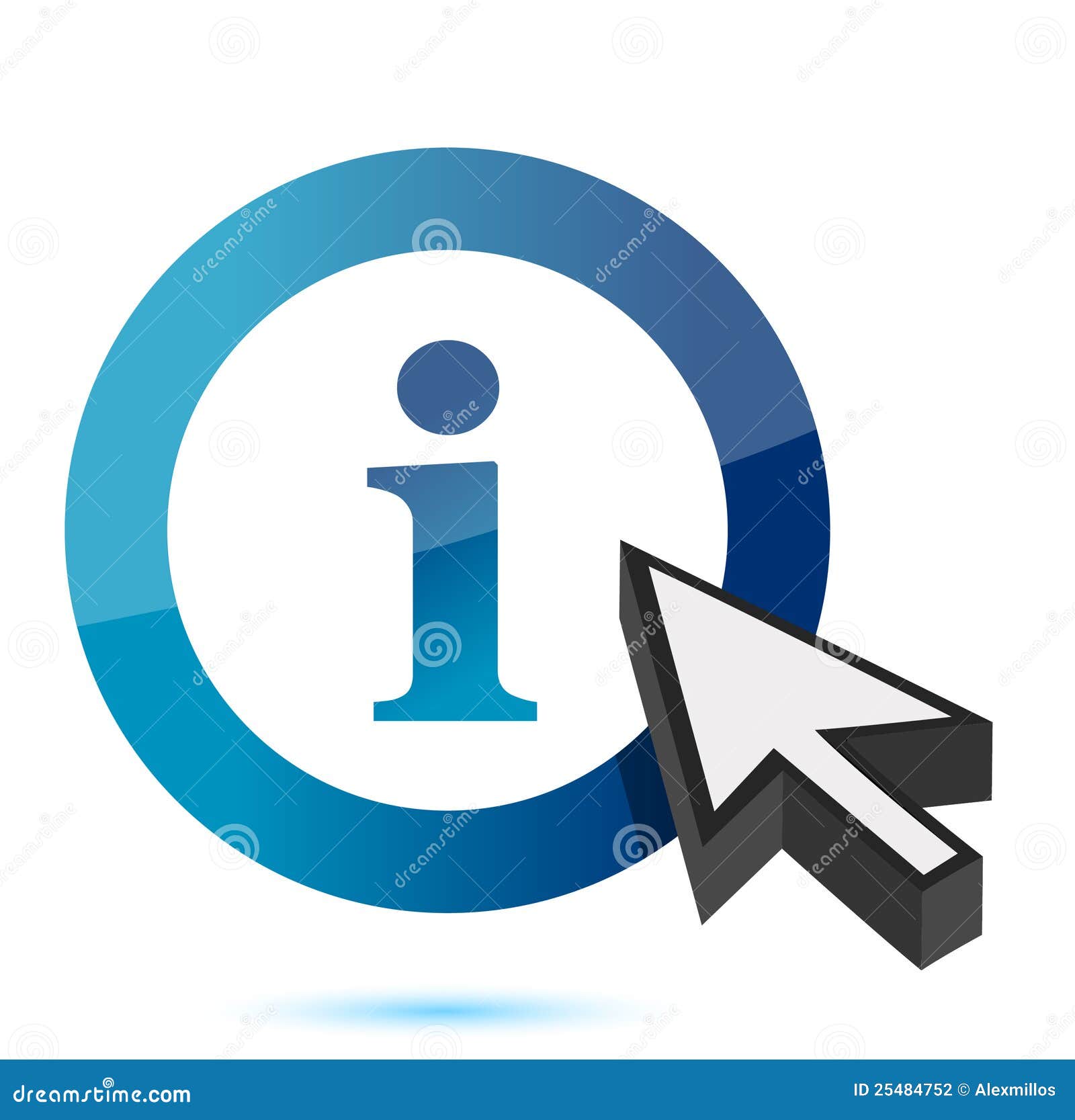 Blue Information Icon with an Arrow Stock Vector - Illustration of ...