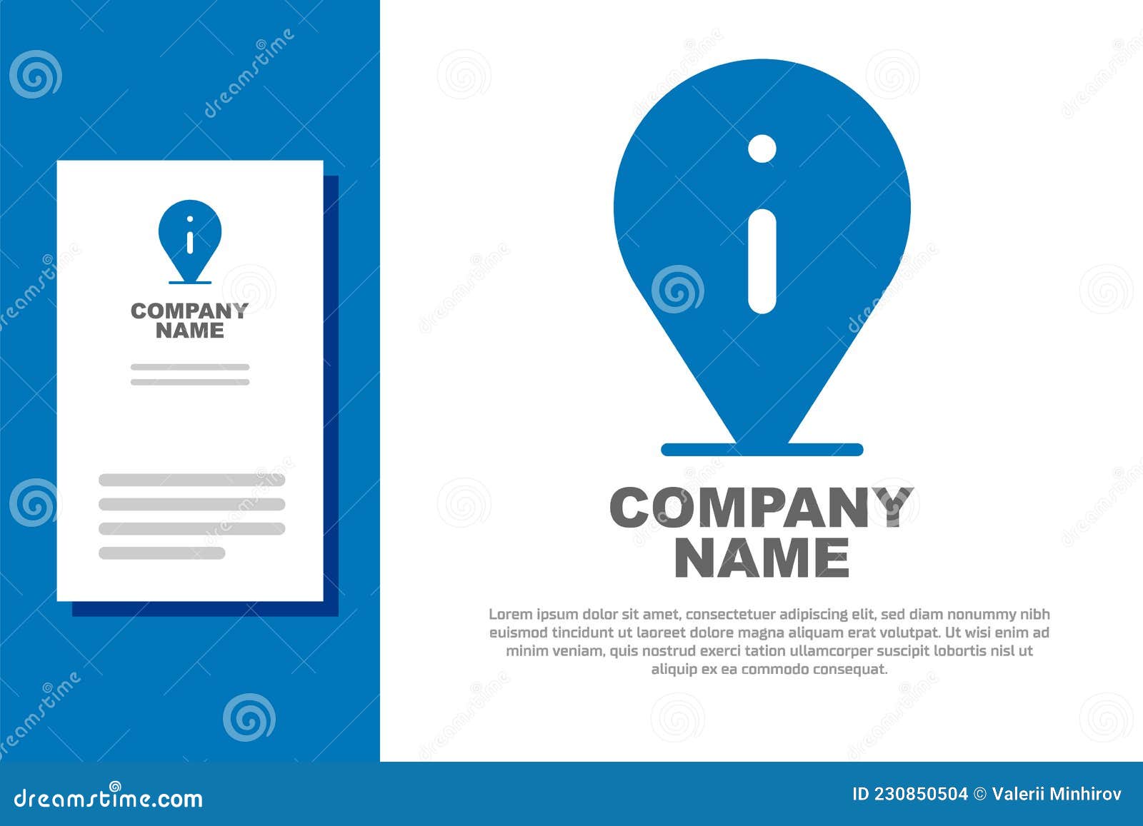 Blue Information Icon Isolated on White Background. Logo Design ...