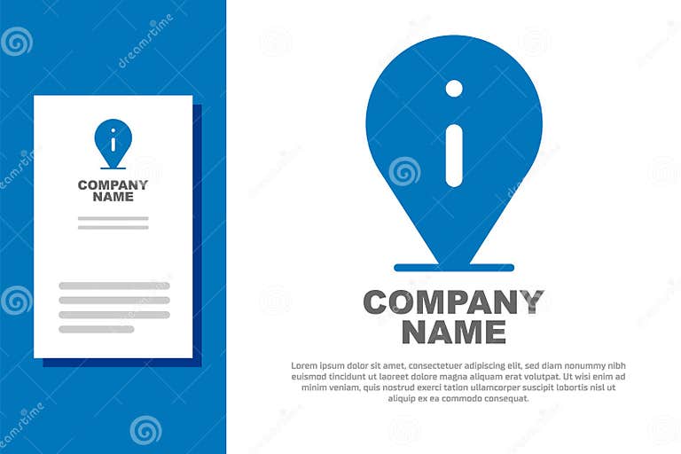 Blue Information Icon Isolated on White Background. Logo Design ...