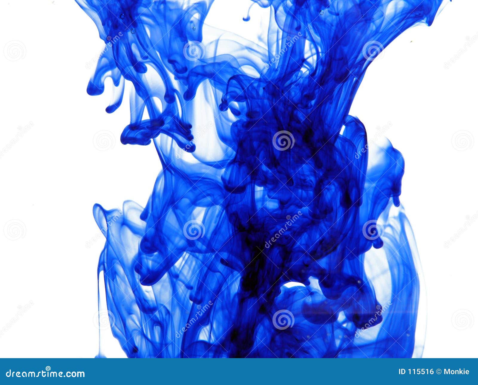 Blue Ink stock photo. Image of smoke, texture, colour, smooth - 115516