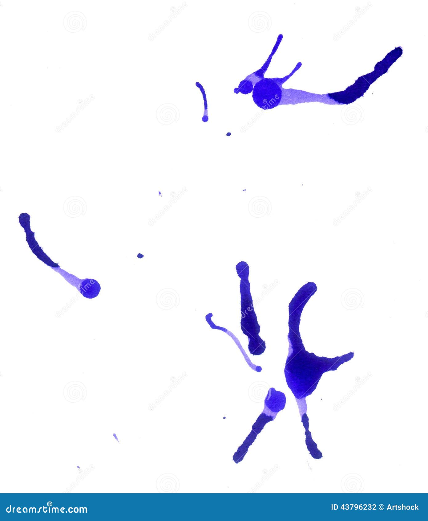 Blue Ink Blot stock photo. Image of spots, oops, blobs - 43796232