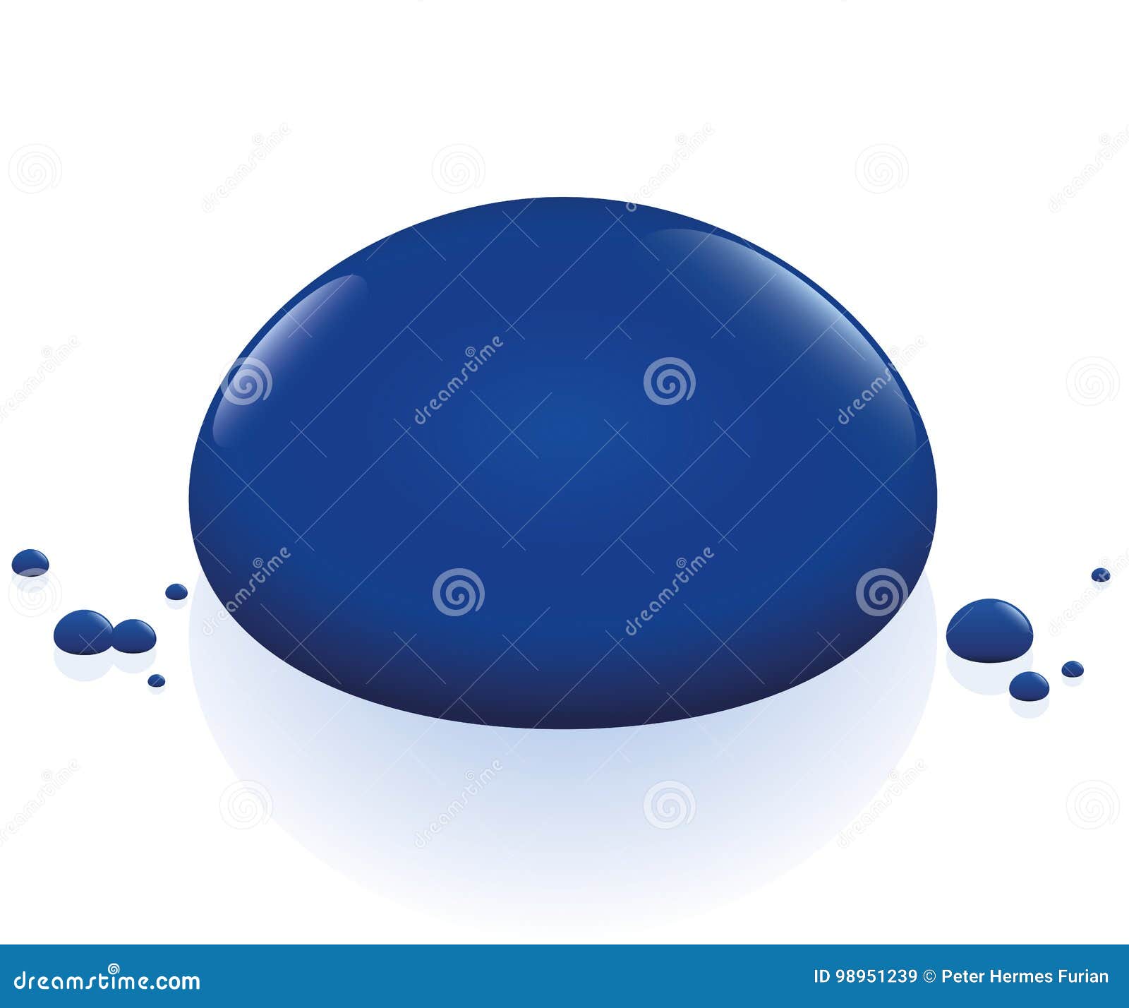 Blue Ink Drop stock vector. Illustration of blot, vector - 98951239