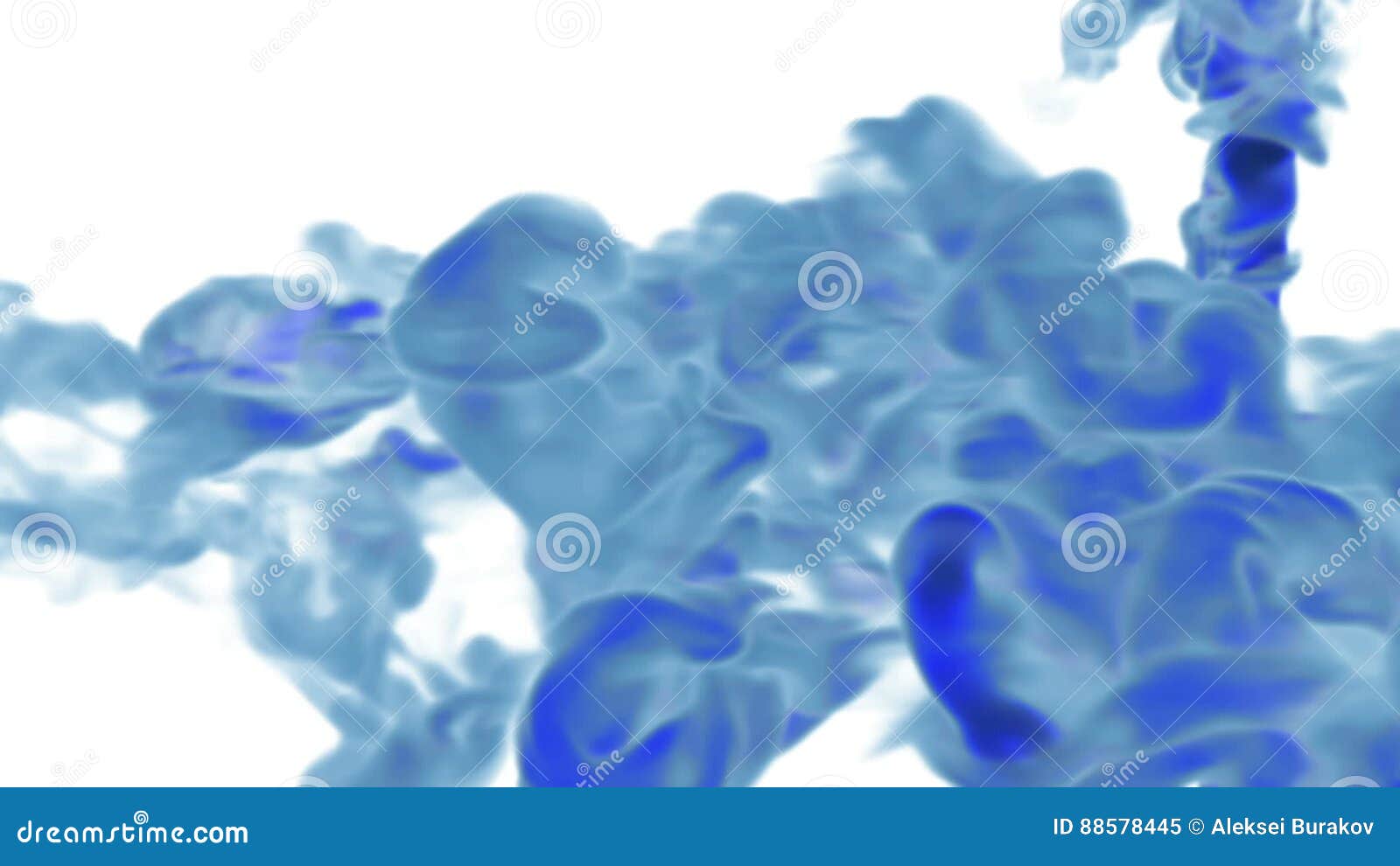 Blue Ink Drops in Water and Dissolve in Slow Motion with Alpha Mask ...