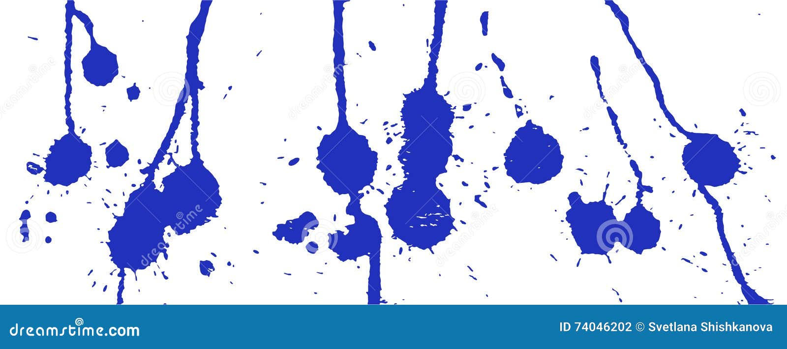 Blue Paint Ink Splatter