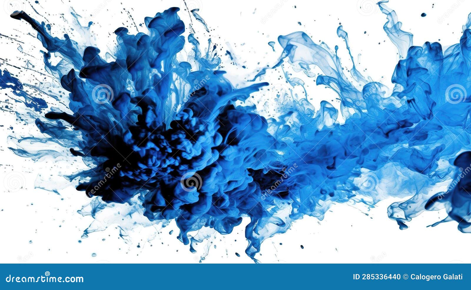 Blue Ink Splash Under Water, Background Screen Design, Ai Generated ...