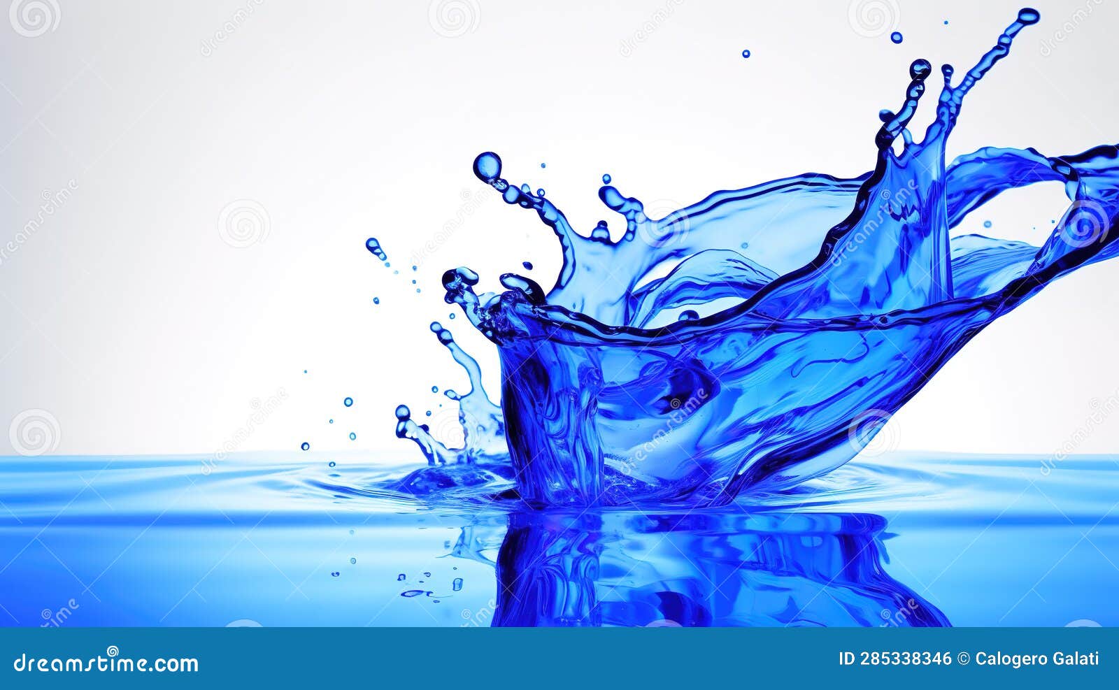 Blue Ink Splash into Water, Wallpaper Artwork, Ai Generated Image Stock ...