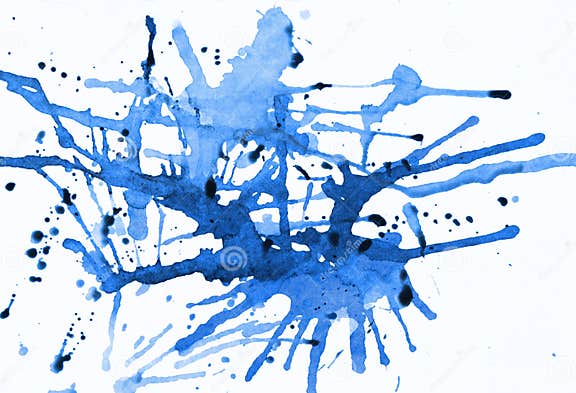 Blue Ink Splat stock photo. Image of splattered, colour - 8193718