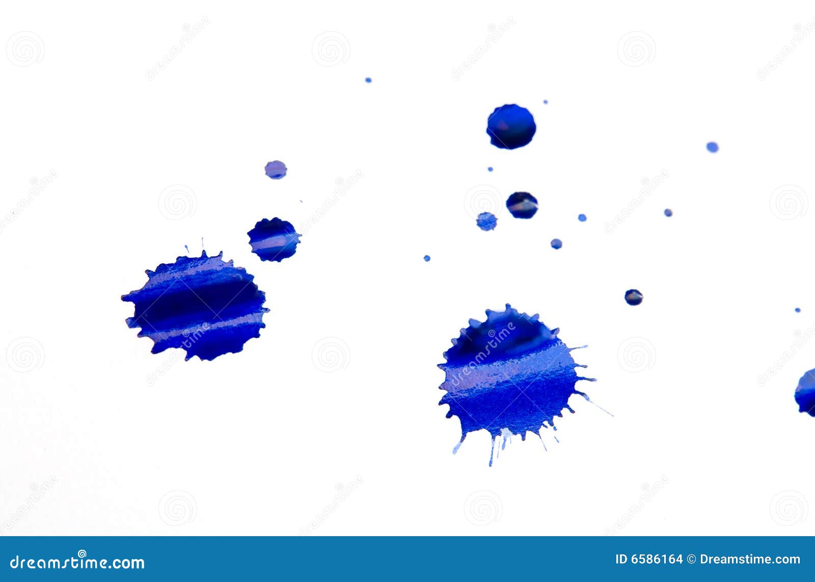 Blue ink spots stock illustration. Illustration of circle - 6586164
