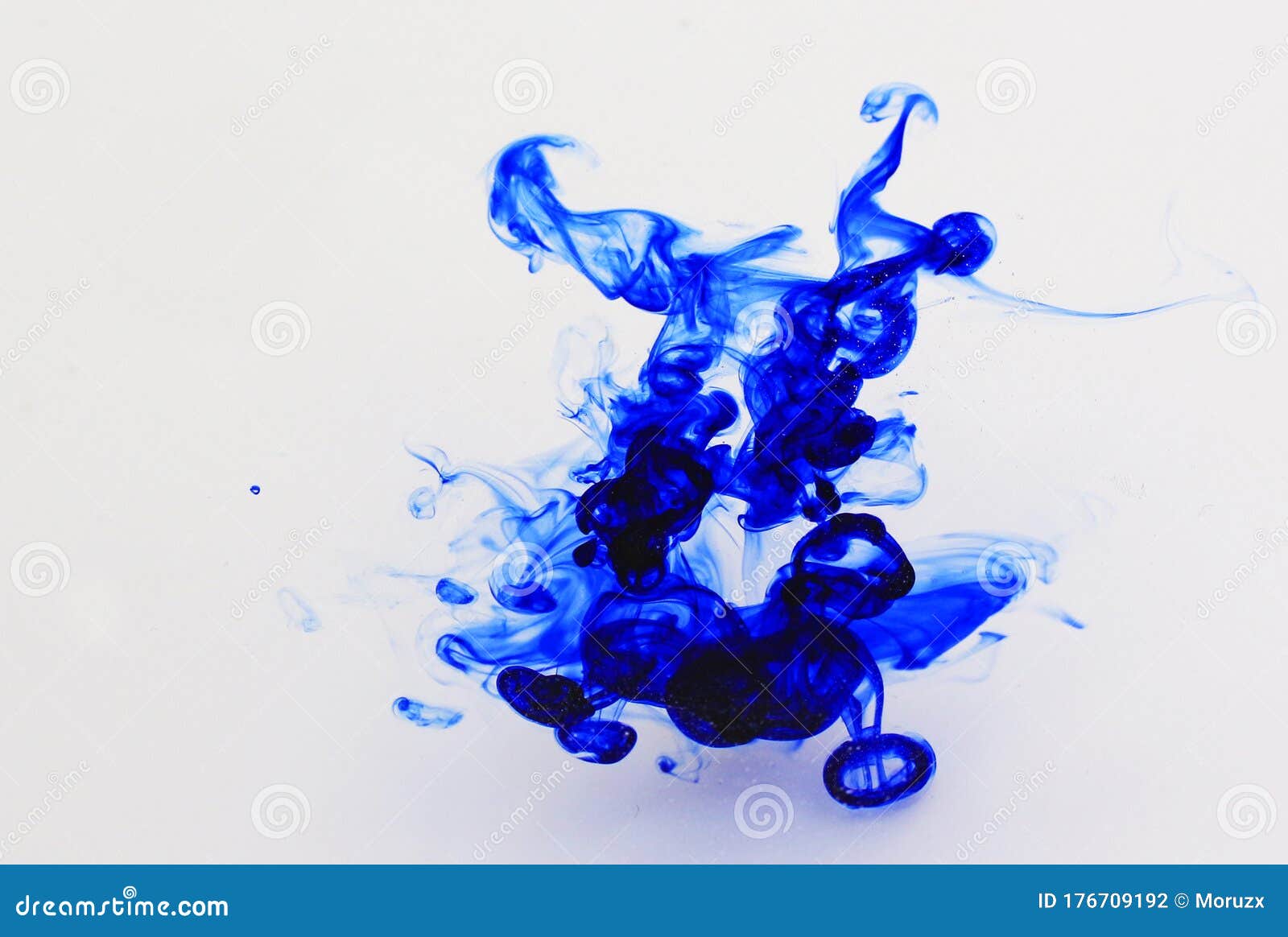 Blue Ink Spreading in the Water Wallpaper Background Stock Photo ...