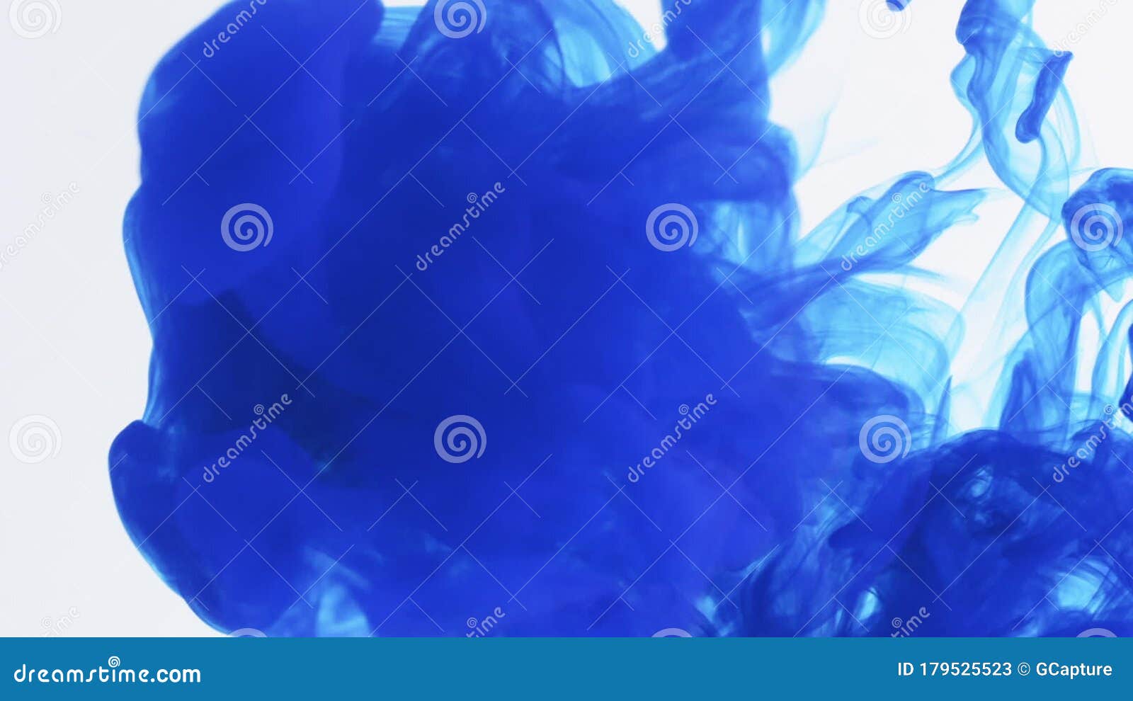 Blue Ink Spreading in Water Stock Video - Video of blending, droplet ...