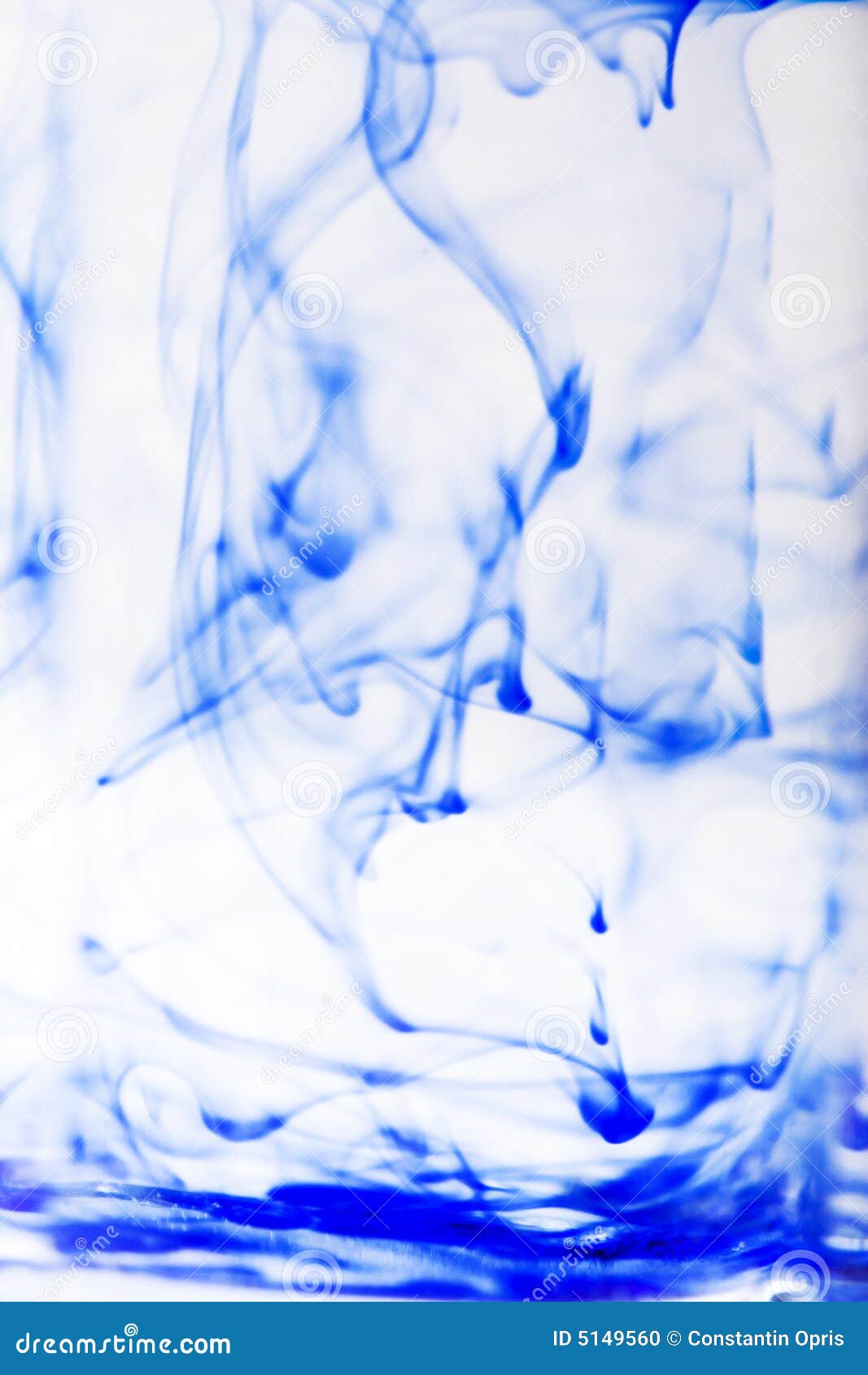 Blue Ink In Water Stock Photo - Image: 5149560