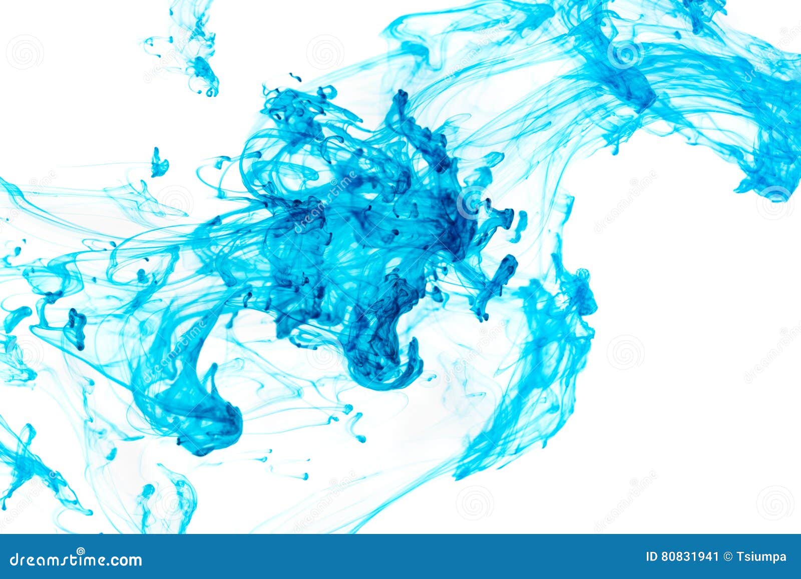 Blue ink in water stock image. Image of smoke, color - 80831941