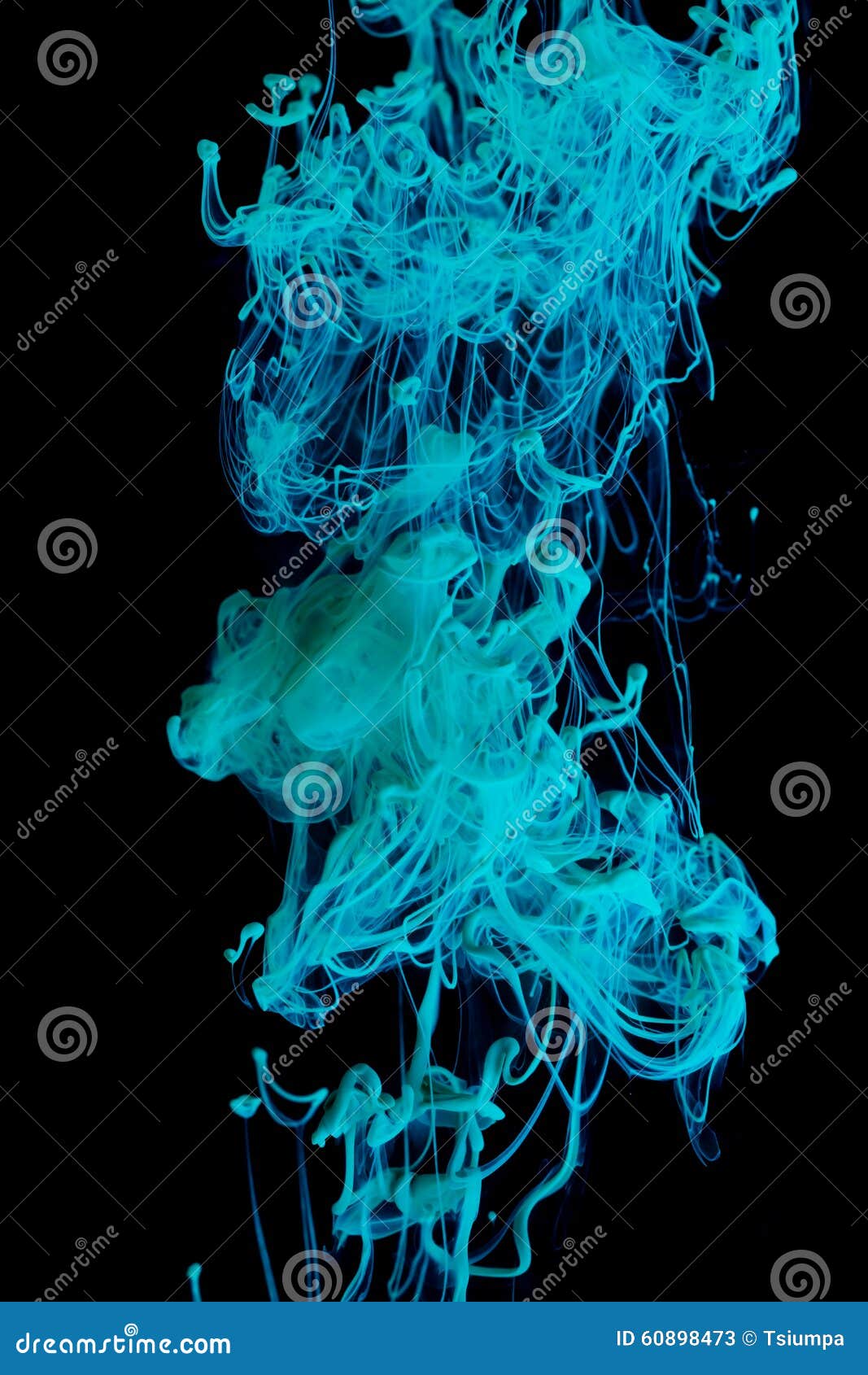 Blue ink in water stock image. Image of painted, flowing - 60898473