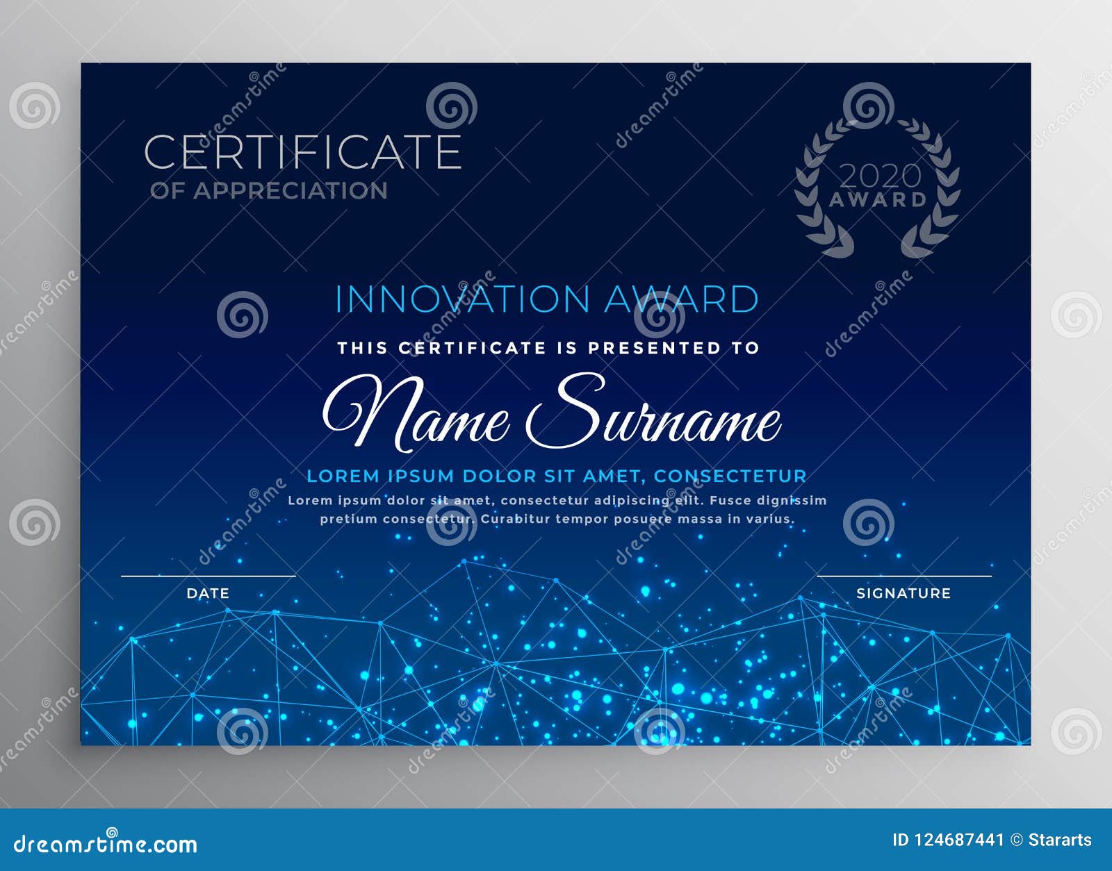 Blue Innovation Technology Template Design Stock Vector - Illustration ...