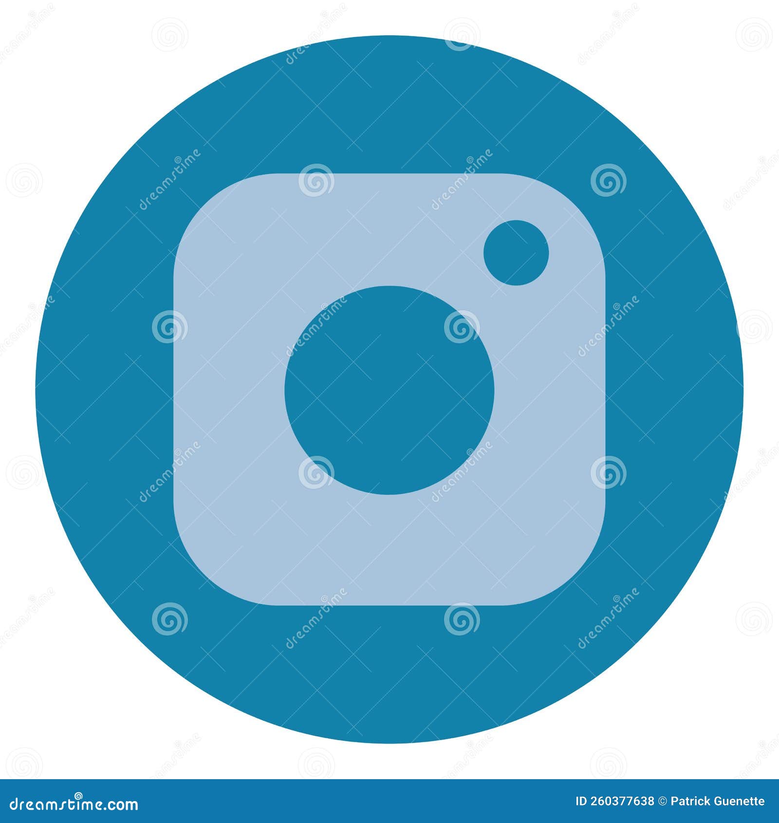 Blue instagram sign, icon editorial stock photo. Illustration of blue ...
