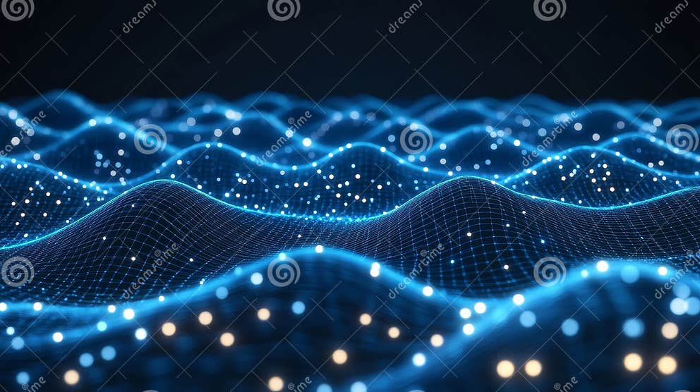 Blue Intelligent Artificial Brain Mother Computer Concept, Illustration ...