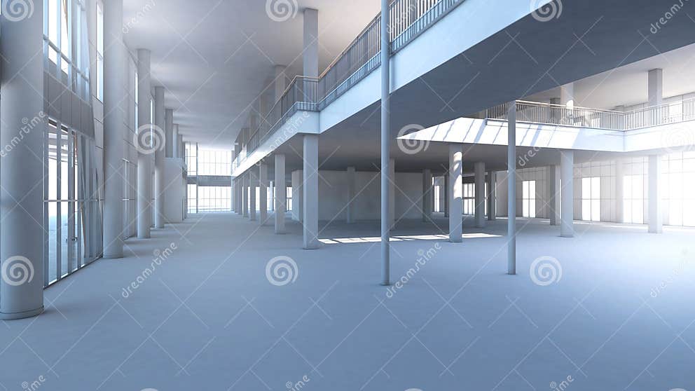 The Blue Interior Structure Shows the Structure and the Corridor Area ...