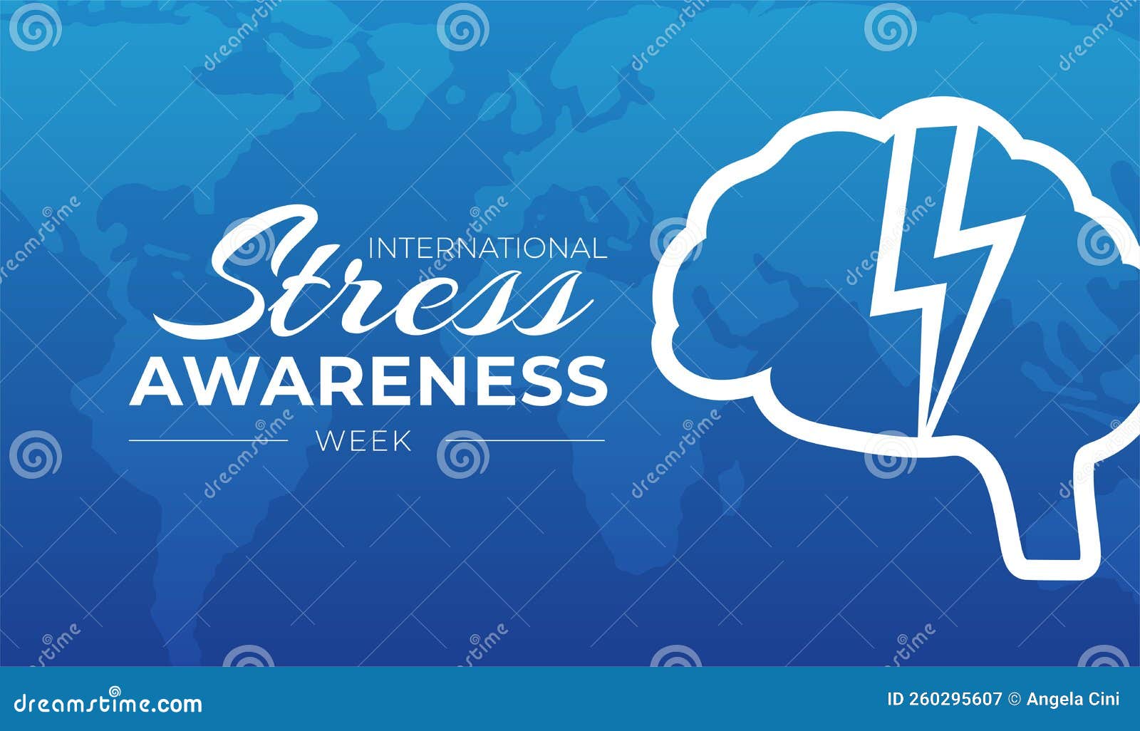 Blue International Stress Awareness Week Illustration Stock Vector ...