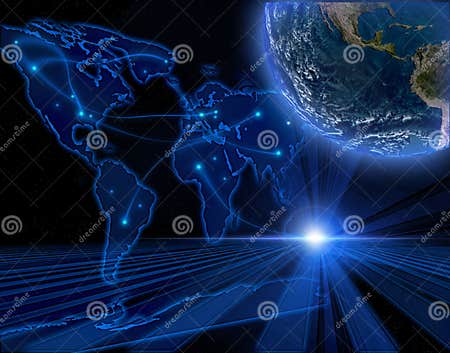 Blue internet background stock illustration. Illustration of news ...