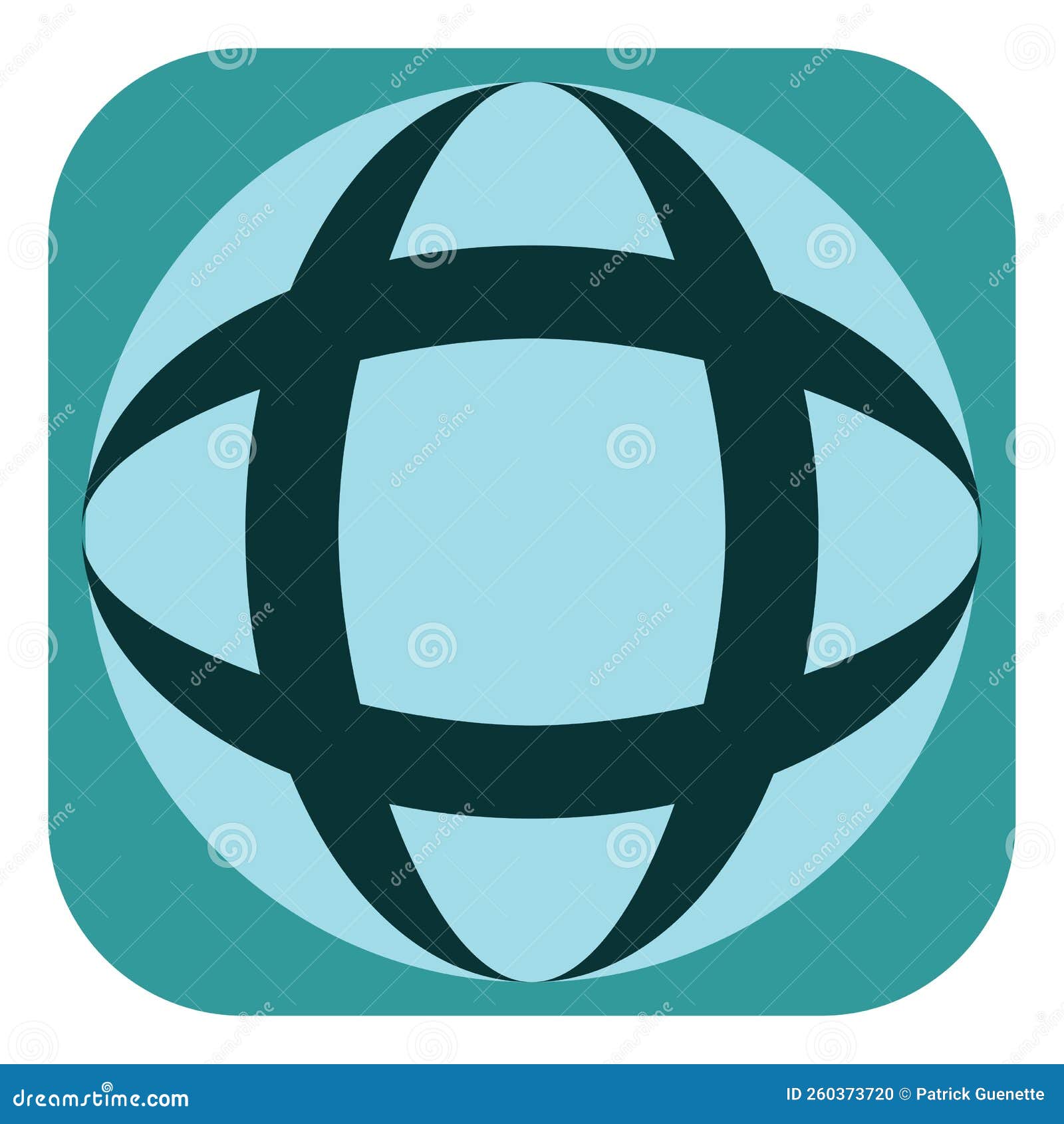 Blue Internet globe, icon stock vector. Illustration of vector - 260373720