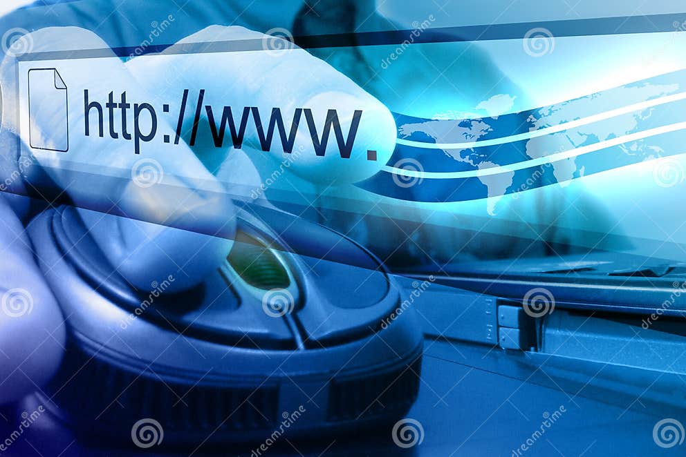 Blue Internet Mouse Search stock image. Image of electronic - 7331073