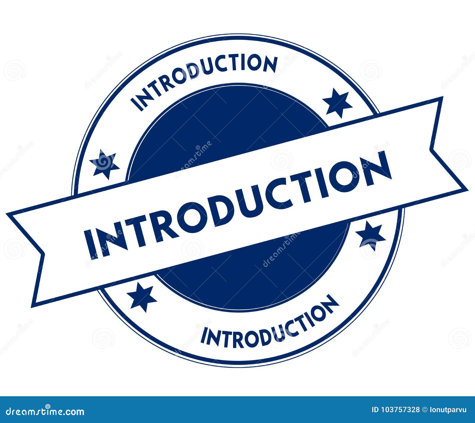 Blue INTRODUCTION stamp. stock illustration. Illustration of ...